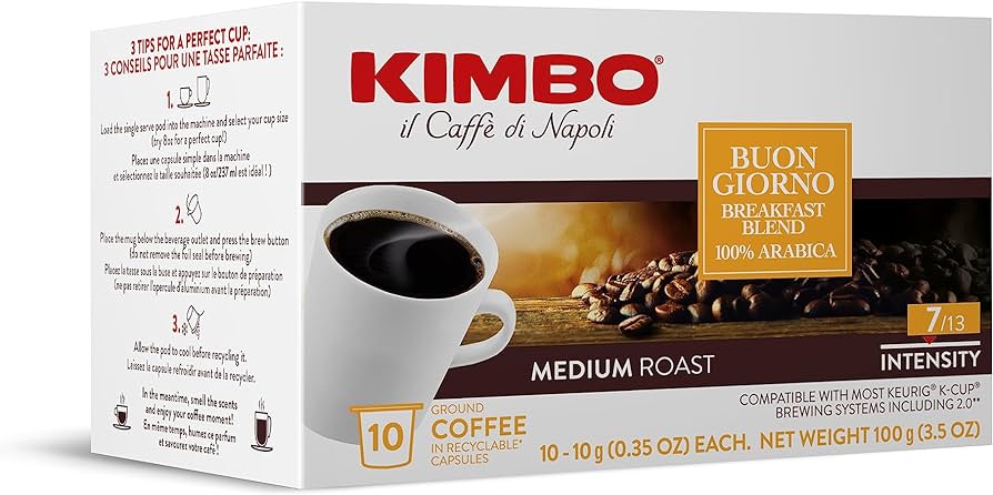 Kimbo - K-Cup Capsule Buongiorno 100% Arabica Medium Roast – Cerini ...