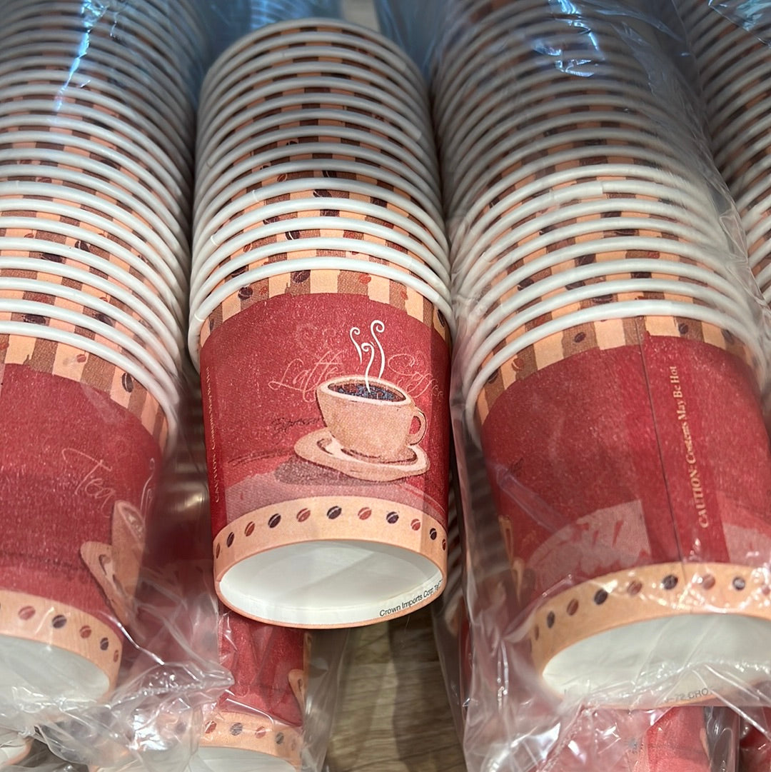 Red Paper Espresso Cups 4oz - (50cups) – Cerini Coffee & Gifts