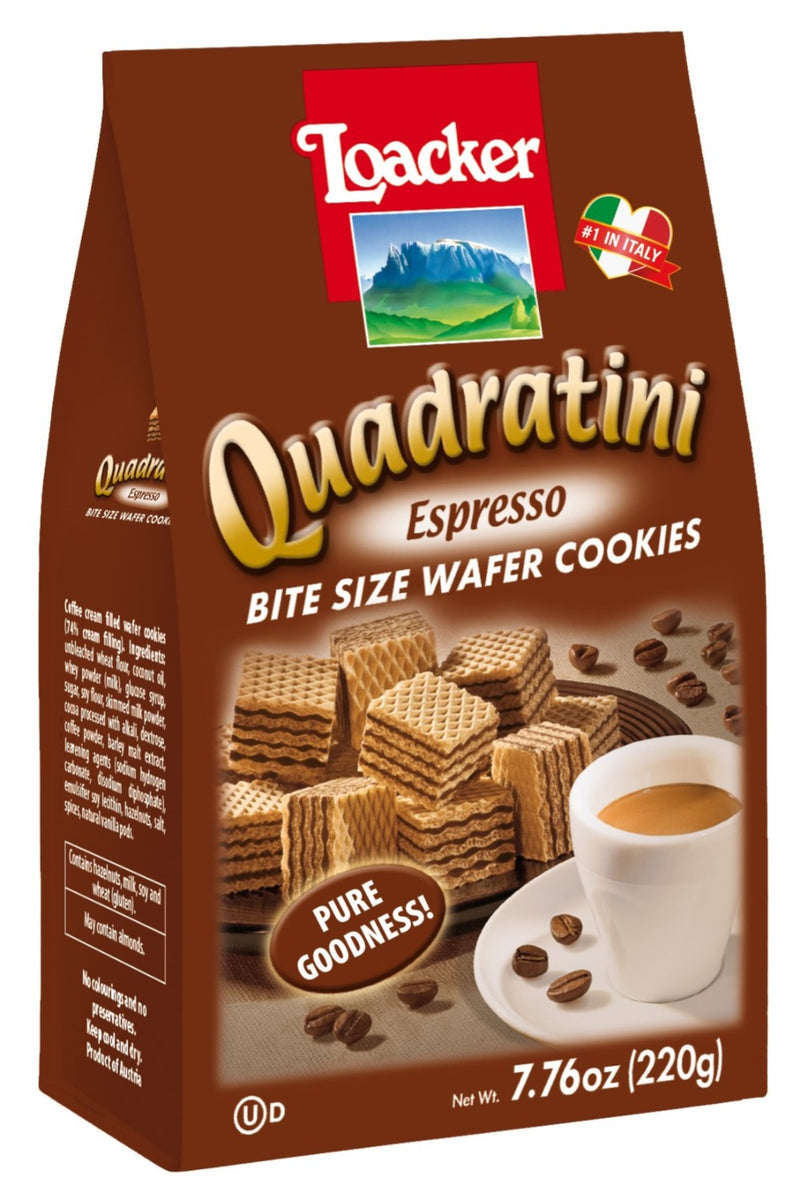 Loacker - Quadratini Espresso Wafers - 220g (7.76oz) – Cerini Coffee ...