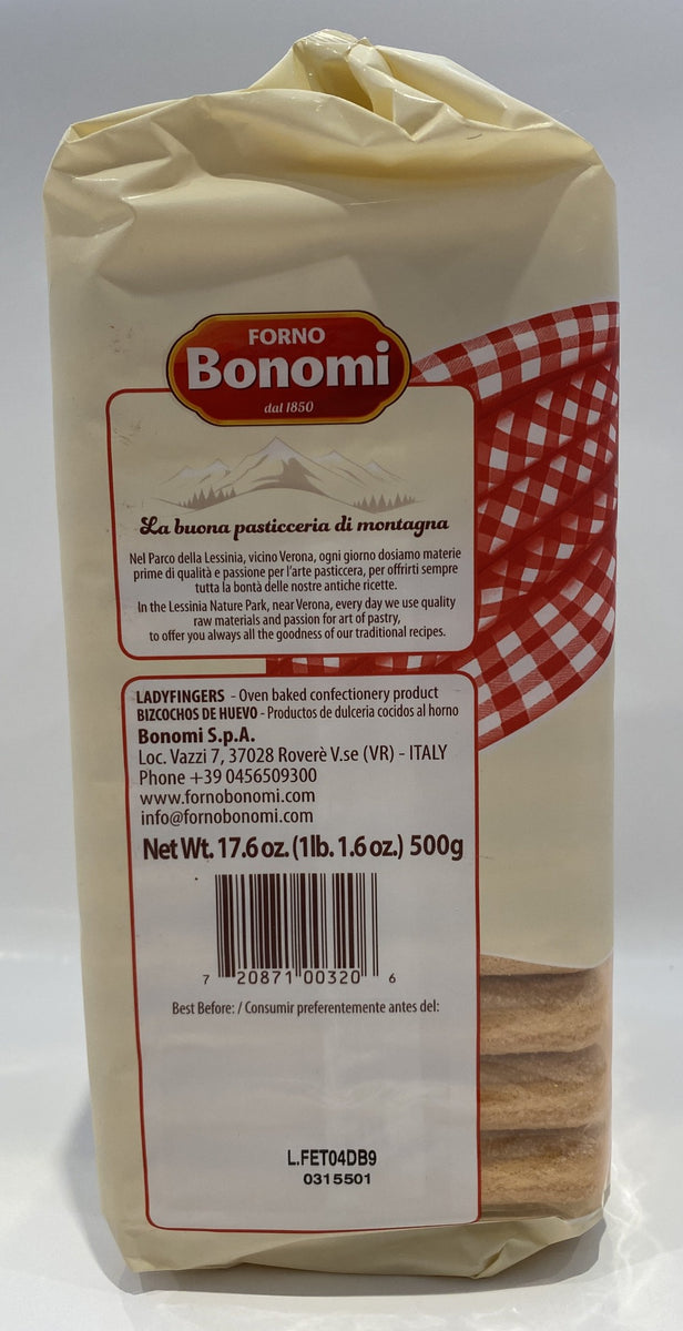 Bonomi - Savoiardi - Ladyfingers - 500g (17.6 oz) – Cerini Coffee & Gifts
