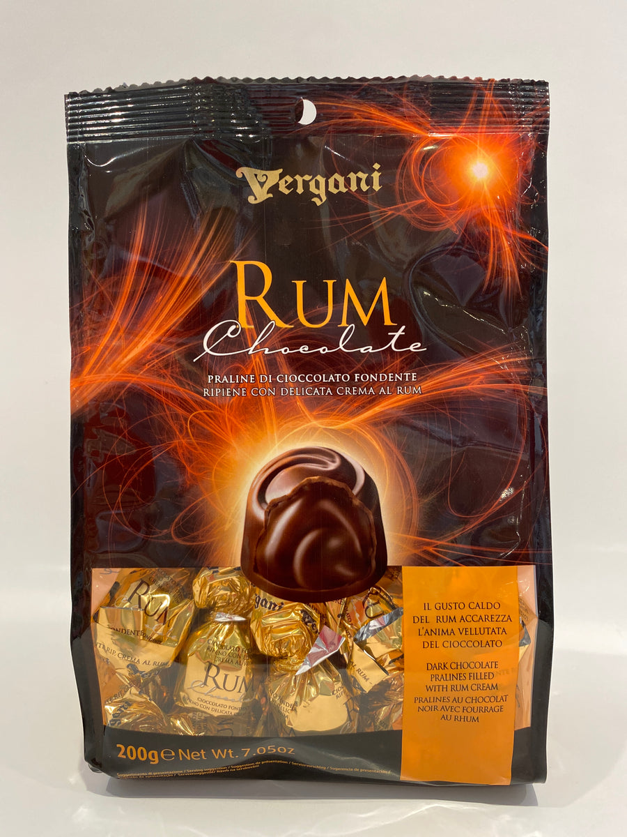 Vergani - Rum Dark Chocolate - 7.05 oz – Cerini Coffee & Gifts