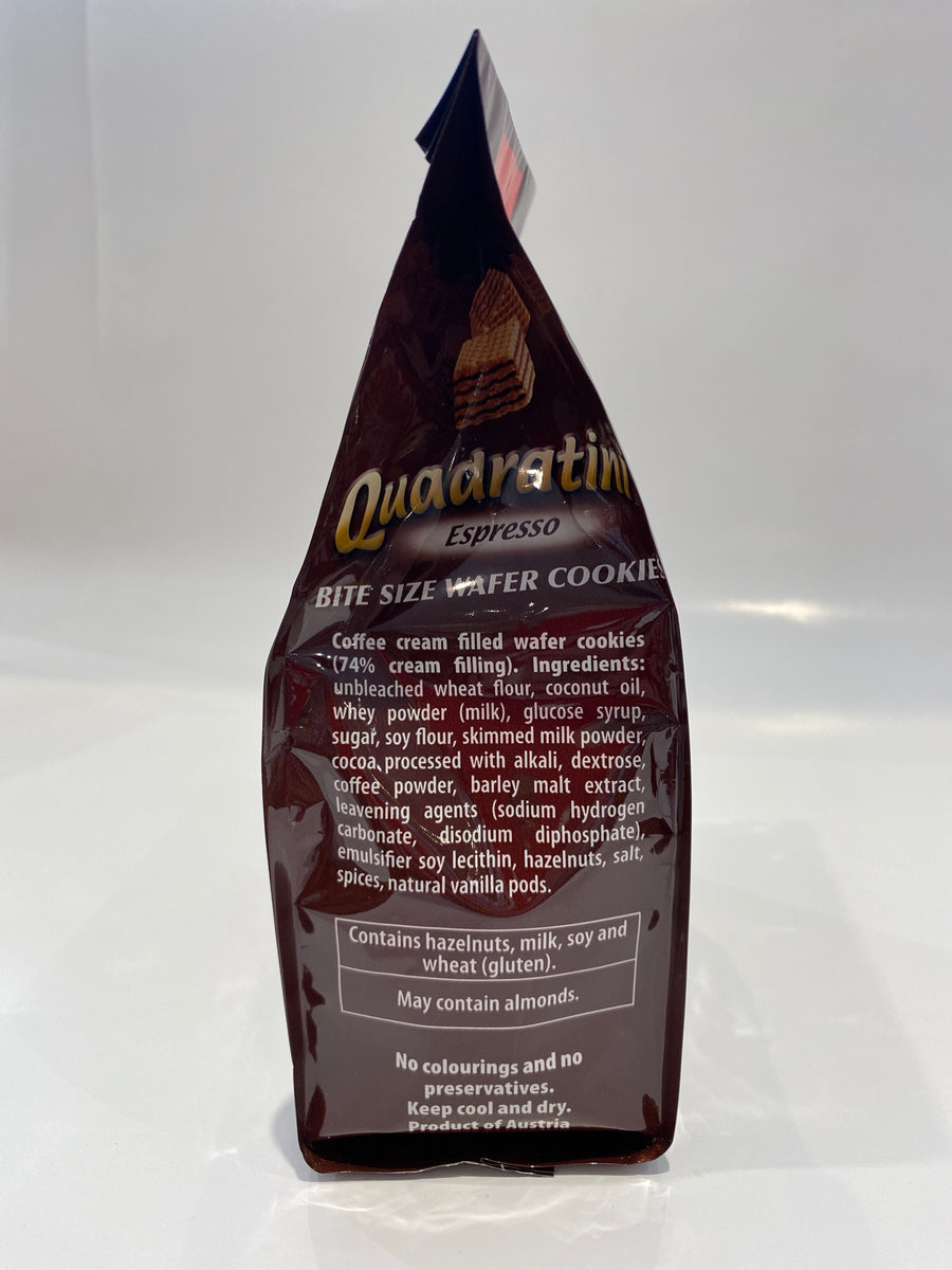 Loacker - Quadratini Espresso Wafers - 220g (7.76oz) – Cerini Coffee ...